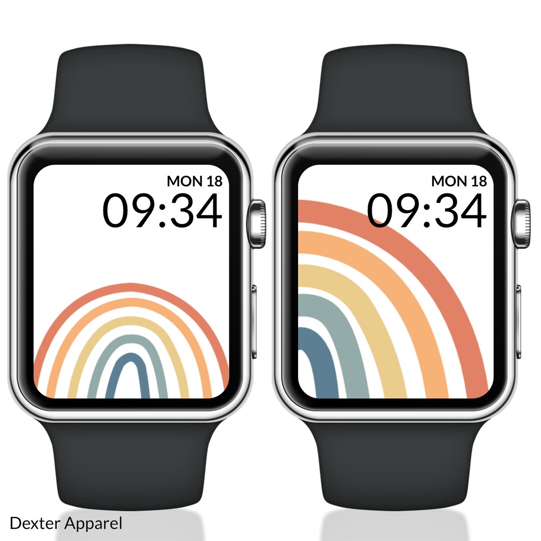 Pride Rainbow Apple Watch Wallpaper, Digital Watch Face - Etsy