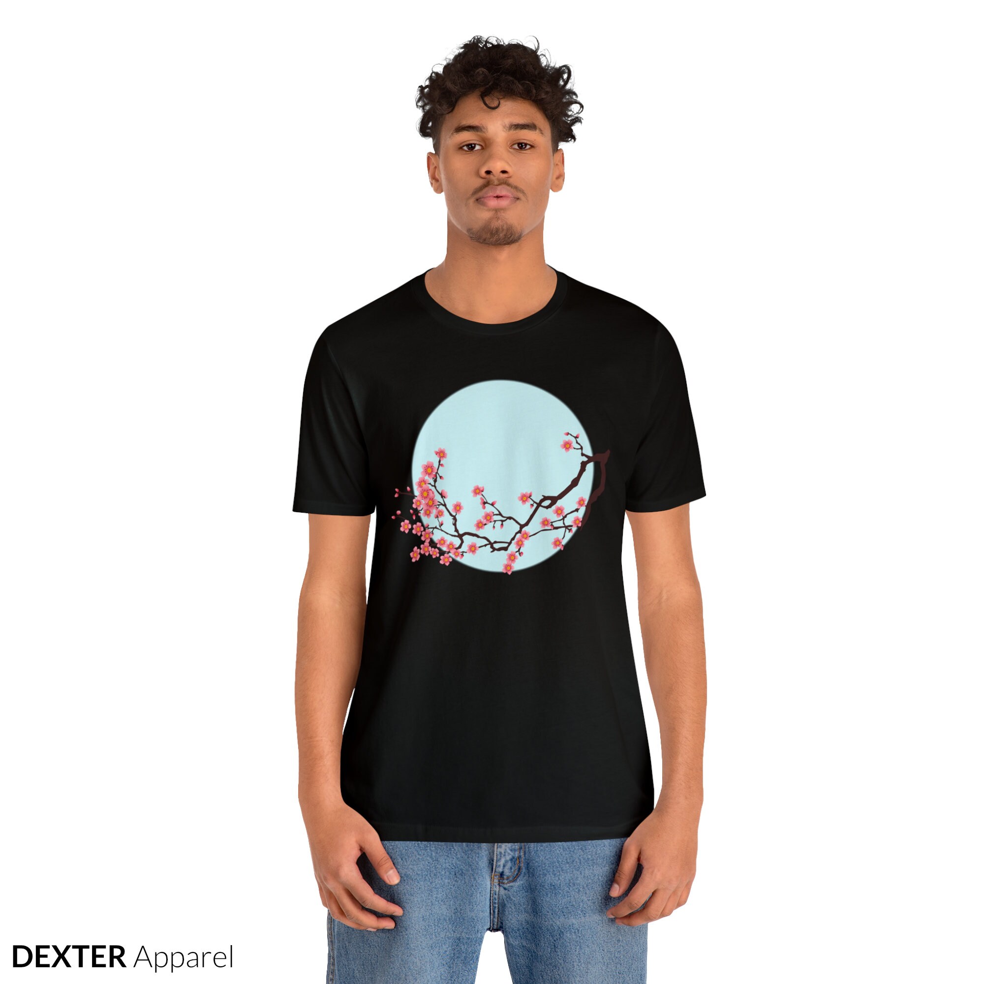 Cherry Blossom T-shirt, on Blue Sky, Floral Shirt - Etsy