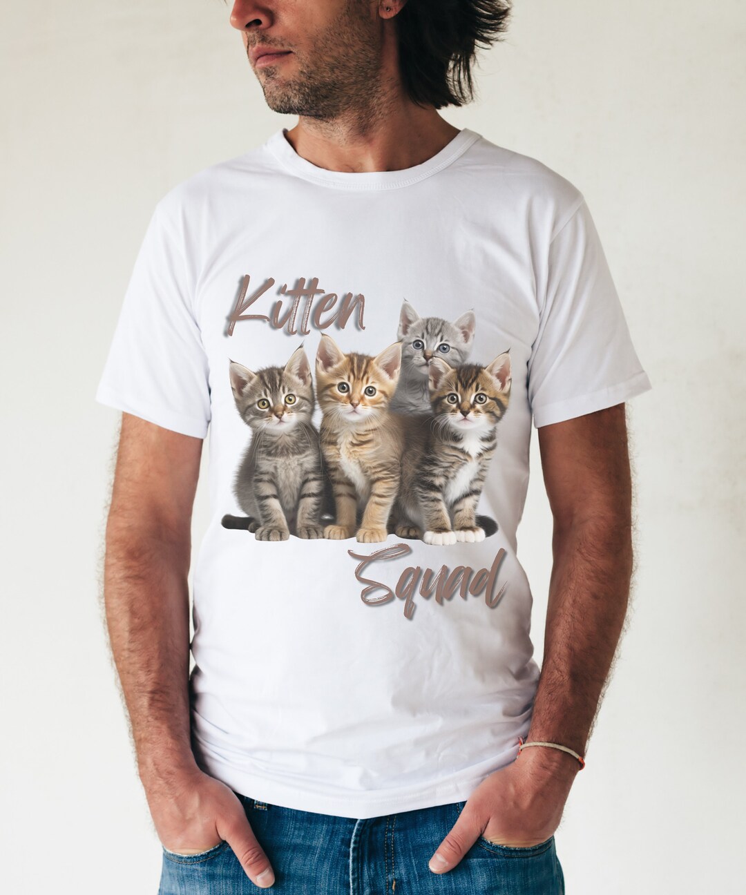 Cute Kitten Squad T-shirt Funny Cat Owners Gift T-shirts for Cat Lovers ...