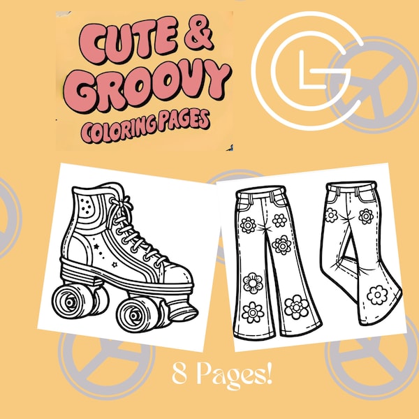 Groovy Coloring Page - Etsy