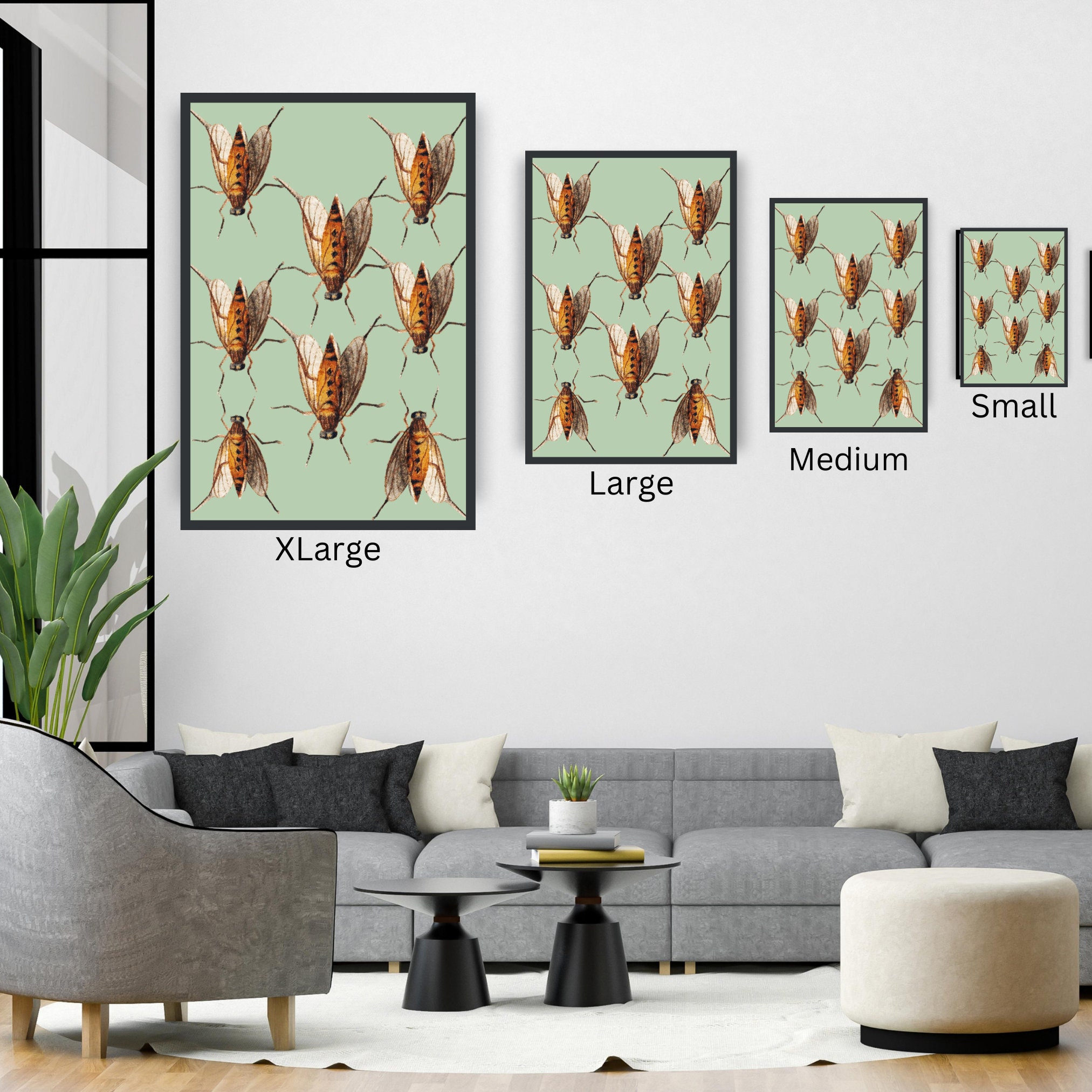 Vintage Poster, Jade Green ,blowfly,insect Flies, Fine Art,illustration ...