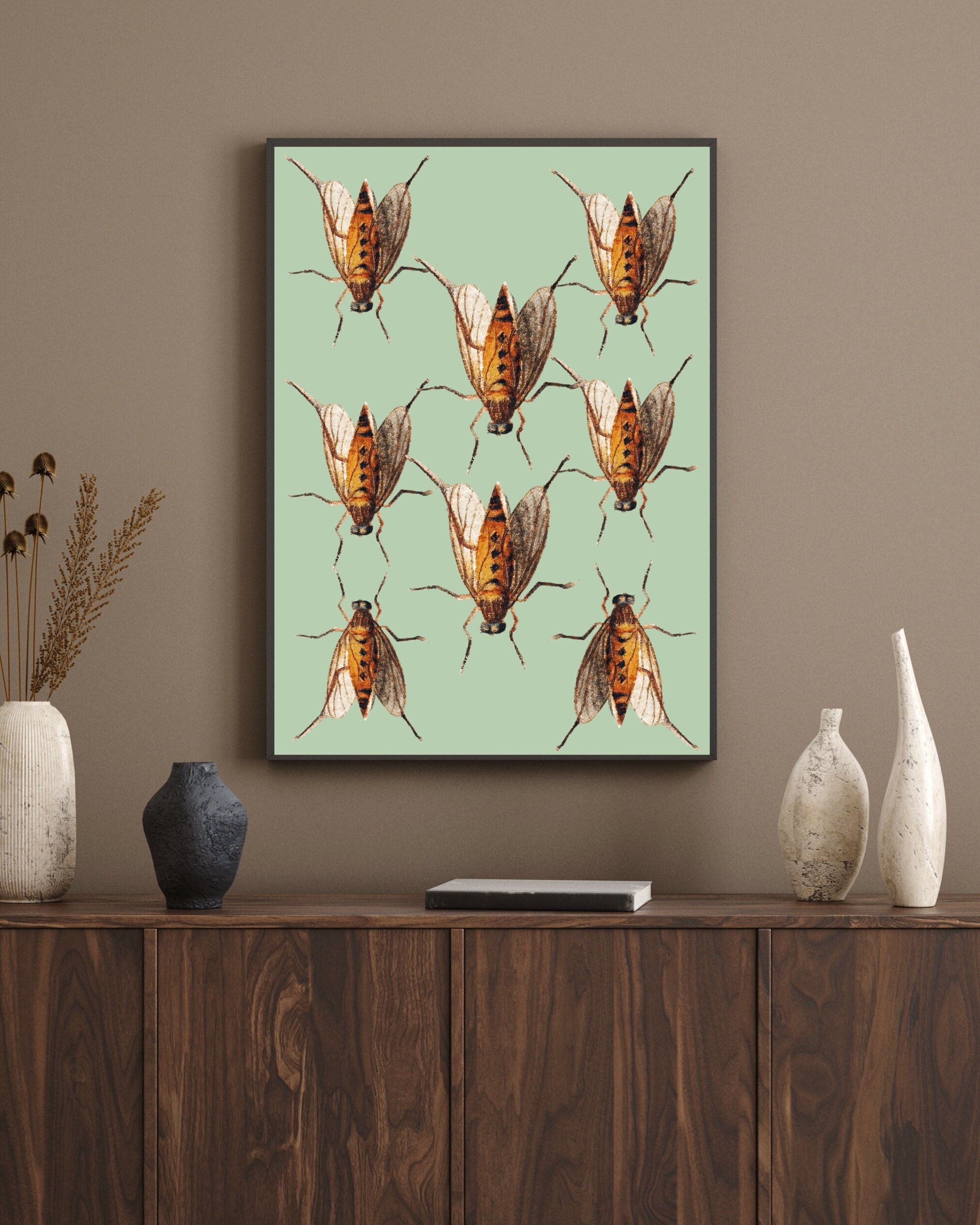 Vintage Poster, Jade Green ,blowfly,insect Flies, Fine Art,illustration ...