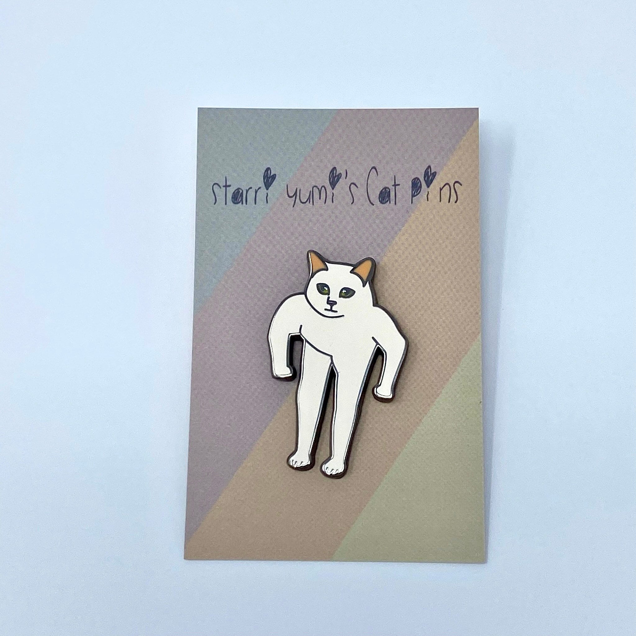 Man Meme Cat Pin With Enamel Anthropomorphic Pin, Cute Novelty Backpack ...