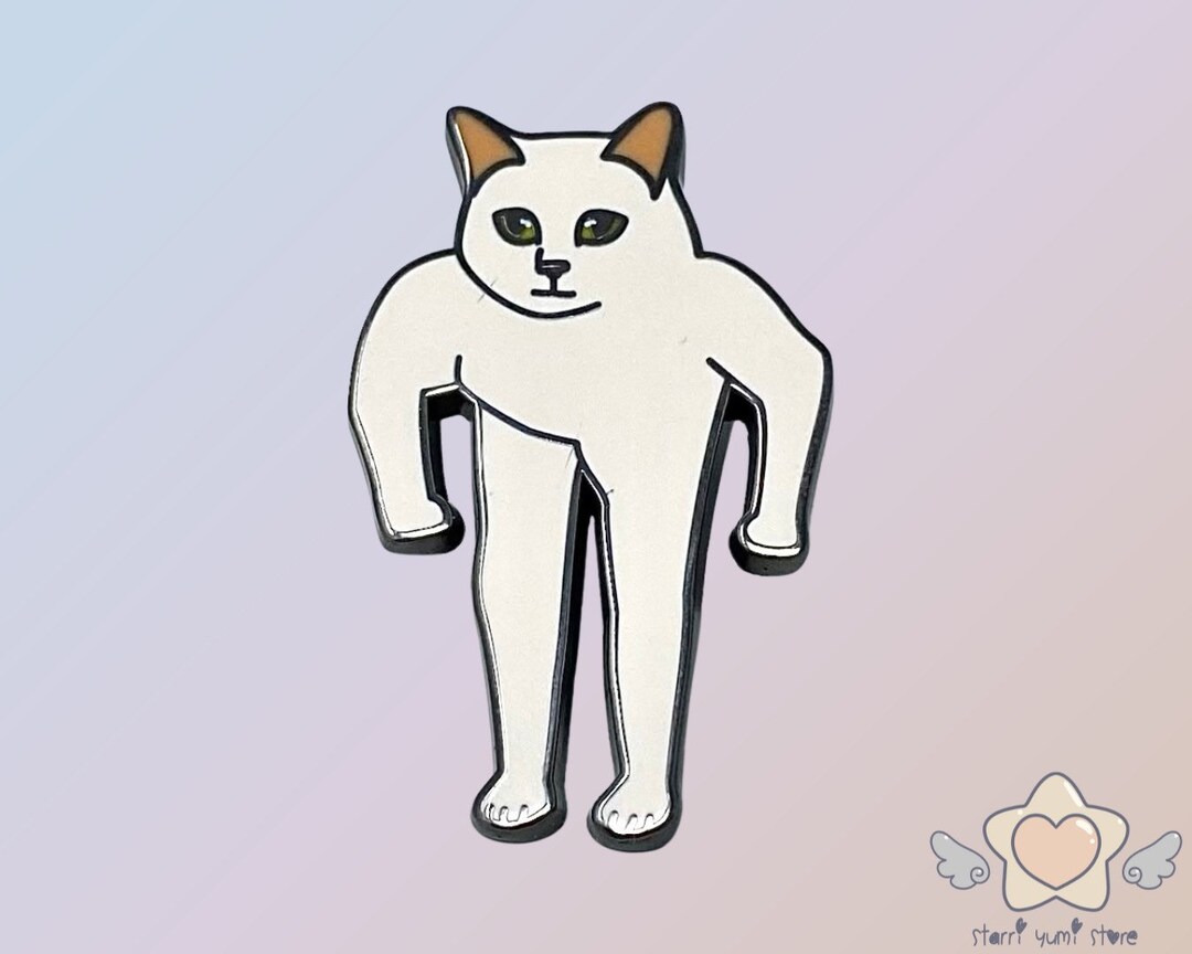 Man Meme Cat Pin With Enamel Anthropomorphic Pin, Cute Novelty Backpack ...
