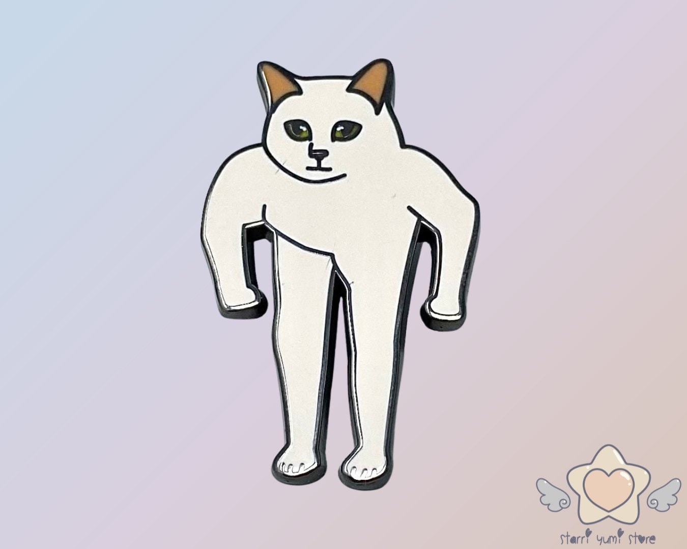 Man Meme Cat Pin With Enamel Anthropomorphic Pin, Cute Novelty Backpack ...