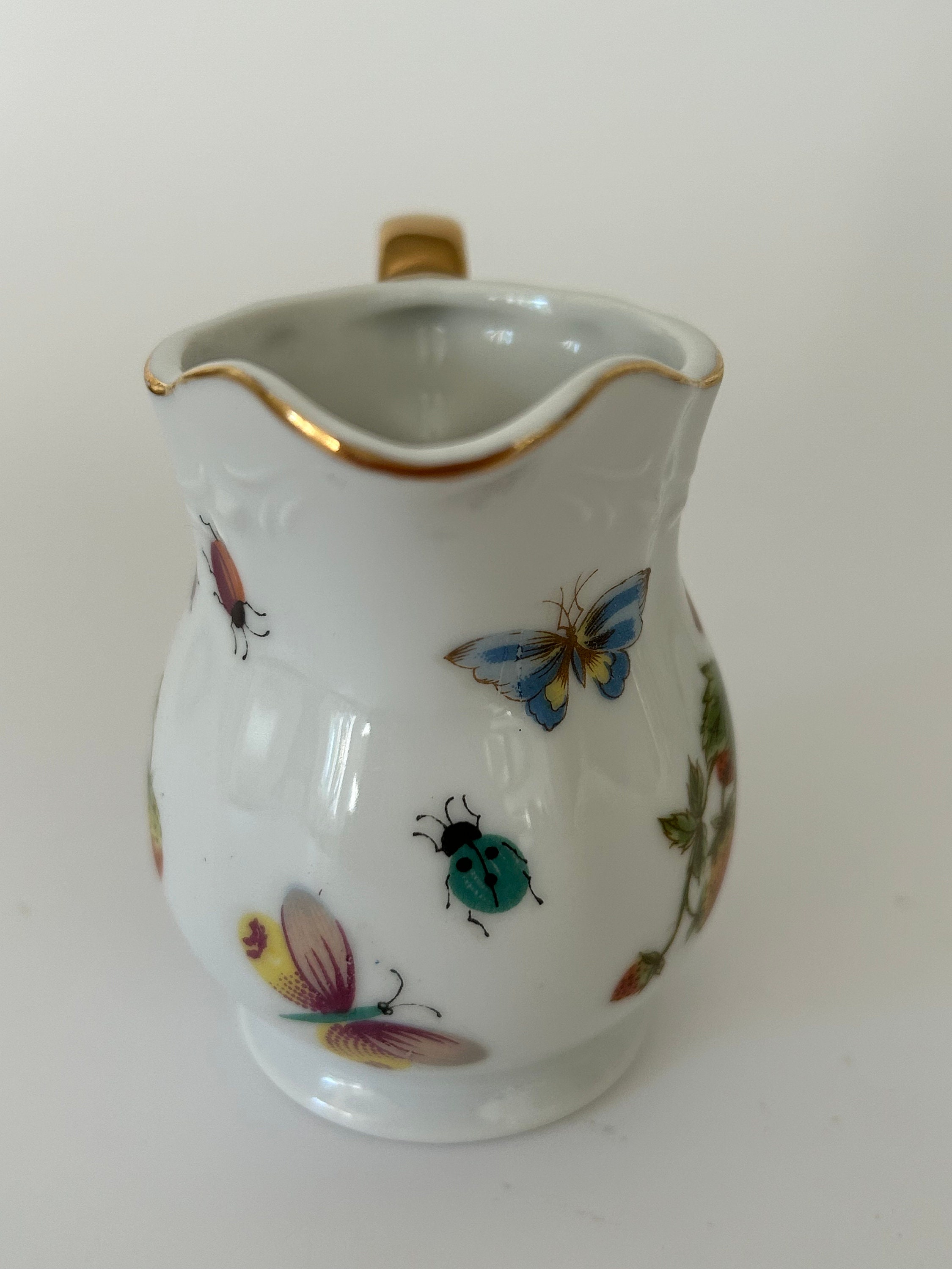 Vintage Ardalt Lenwile Sugar Bowl and Creamer Set With Butterflies ...