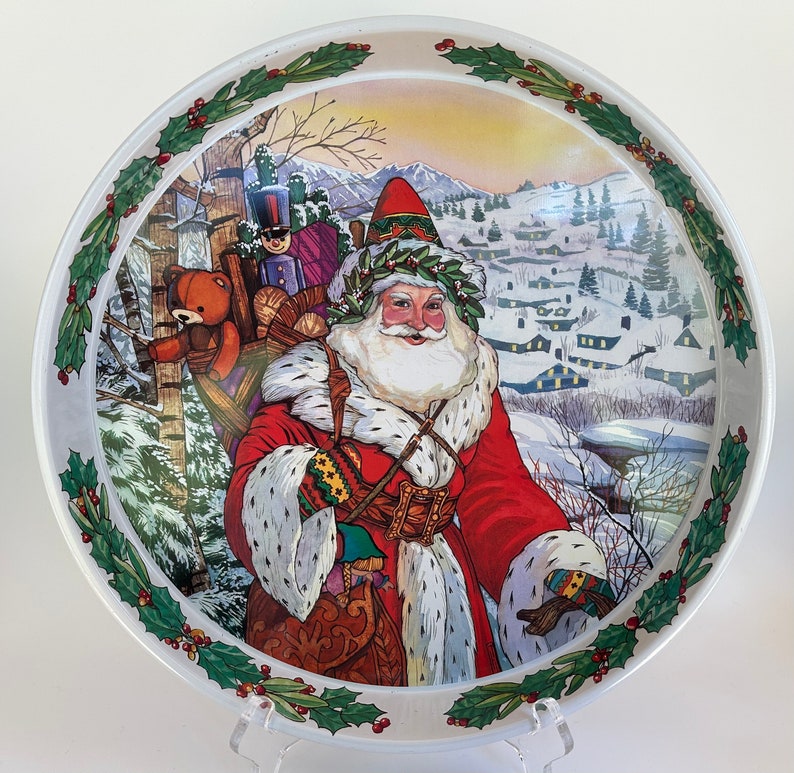 Vintage Set of 3 Christmas Serving Trays - Etsy