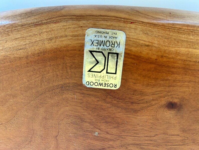 Vintage Rosewood Tray With Brass Handles by Kromex - Etsy