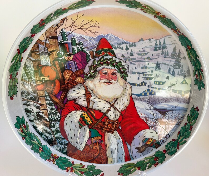 Vintage Set of 3 Christmas Serving Trays - Etsy
