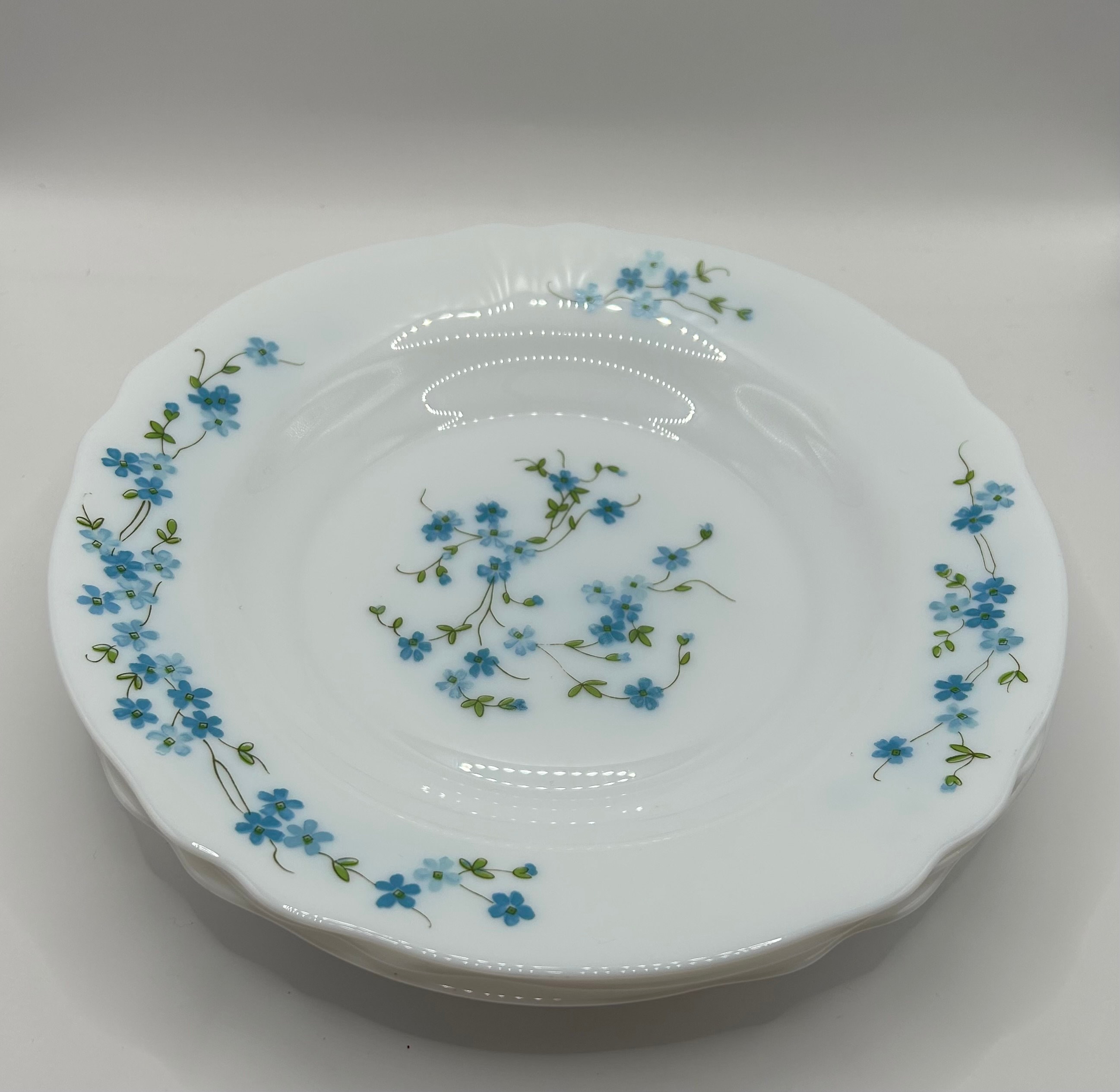 Vintage Arc Acropal France "veronica" Pattern Soup Plates, Set of 3 ...