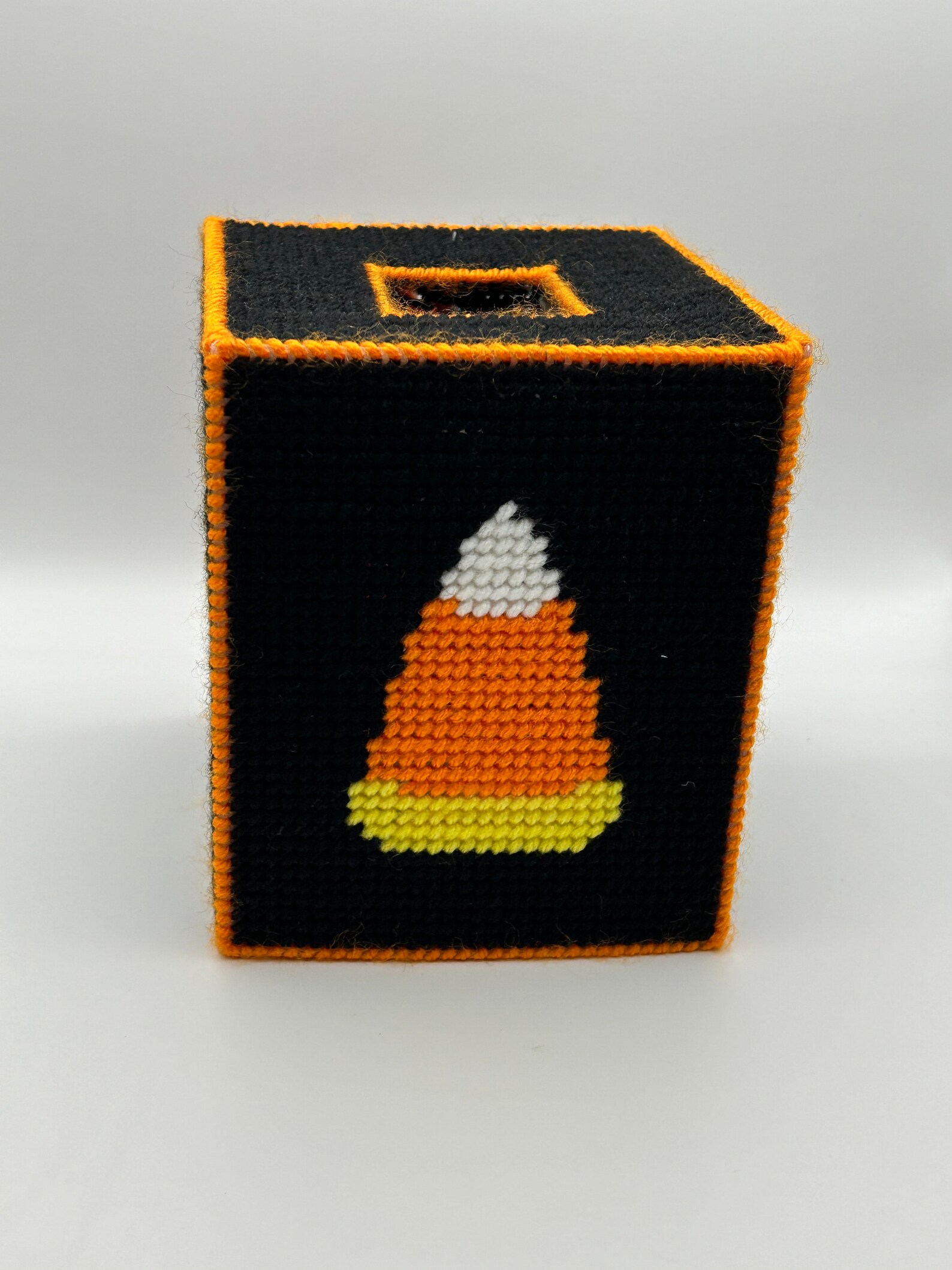 Vintage Hand Made Tissue Box Cover With Halloween Ghost, Jack-o-lantern ...