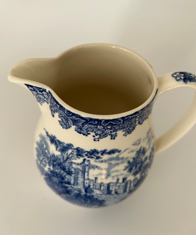 Vintage Romantic England Blue Jug Pitcher by Wedgwood - Etsy