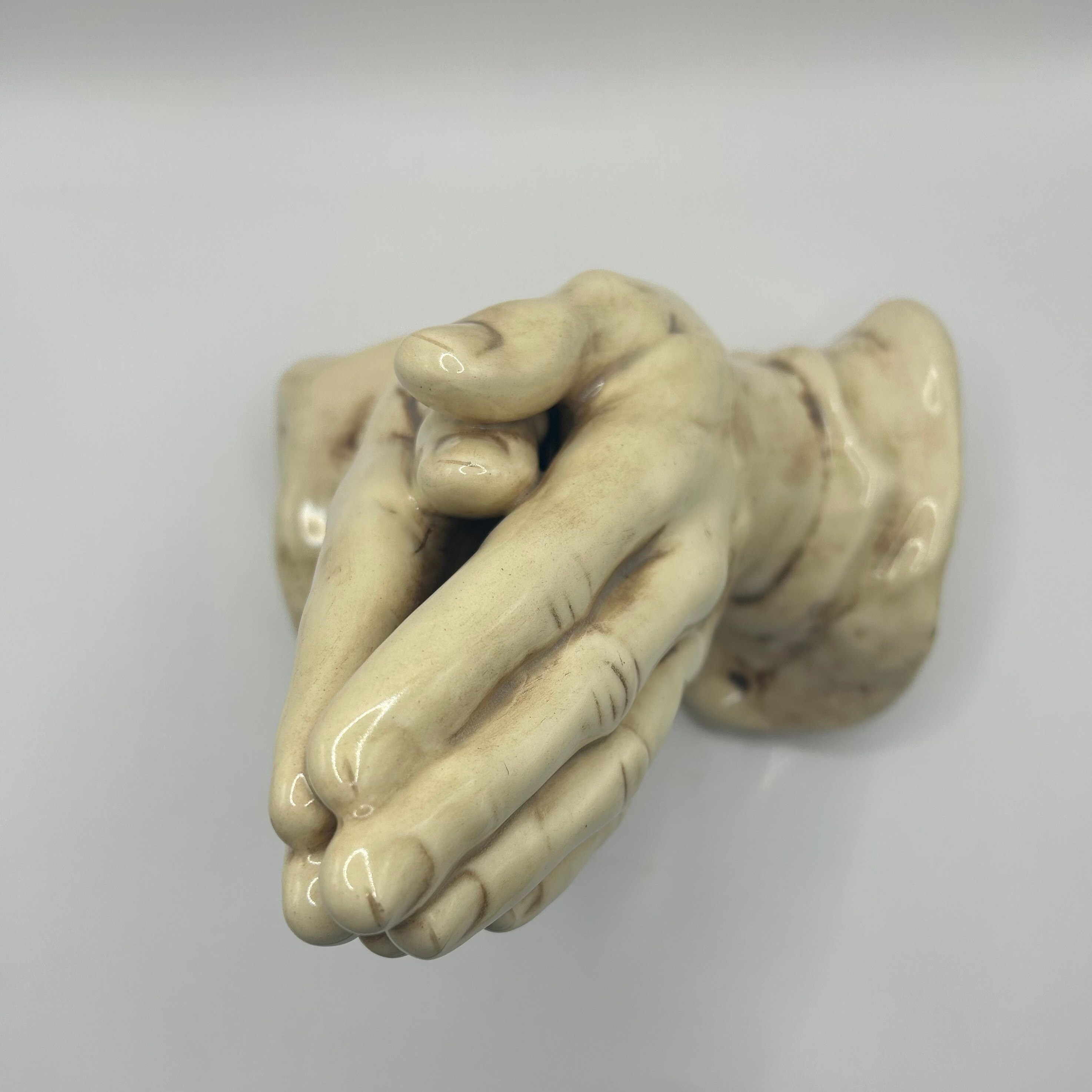 Vintage Praying Hands Sculpture, Shelf Decor or Bookend - Etsy