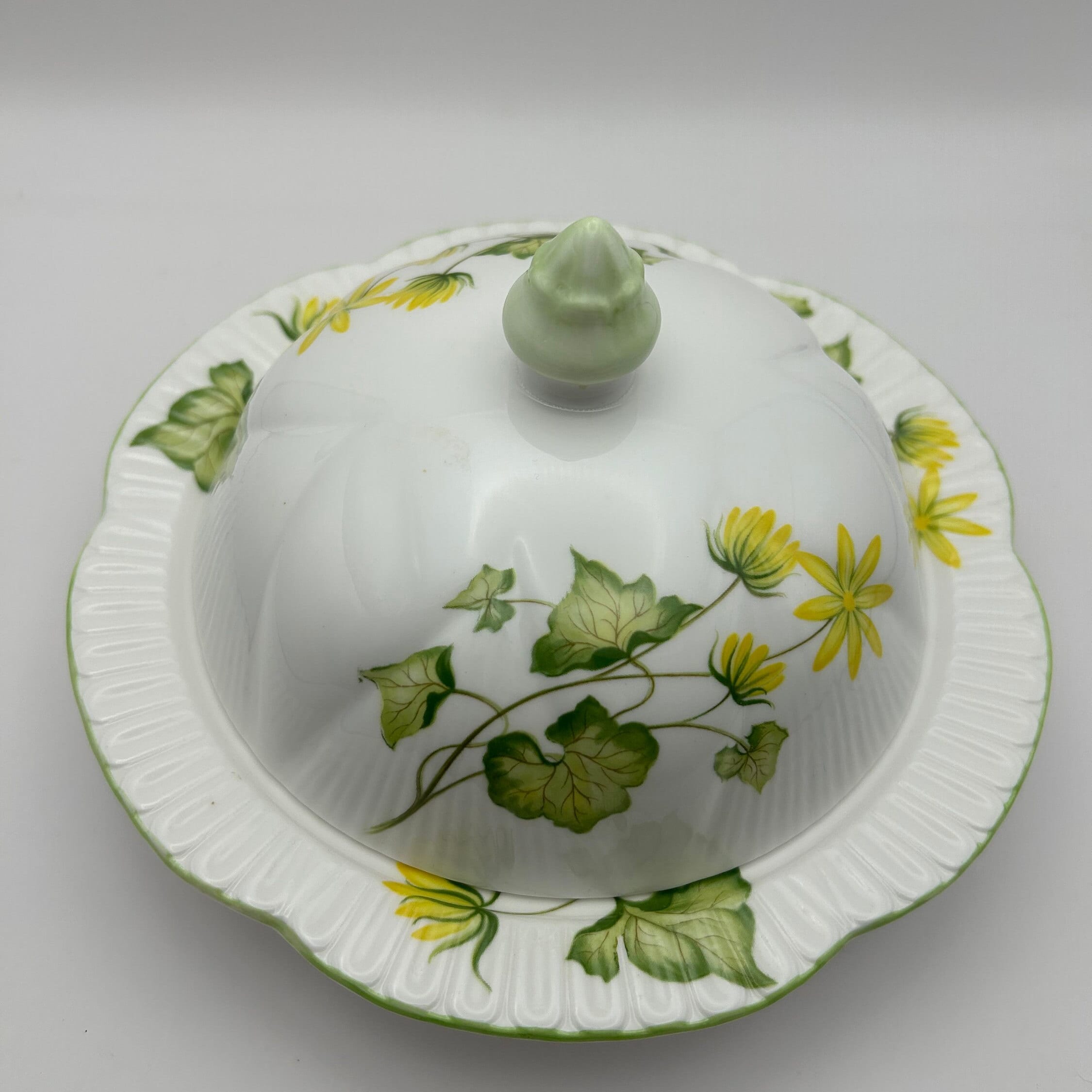 Shelley primrose Covered Dish, Vintage English Bone China, Yellow ...