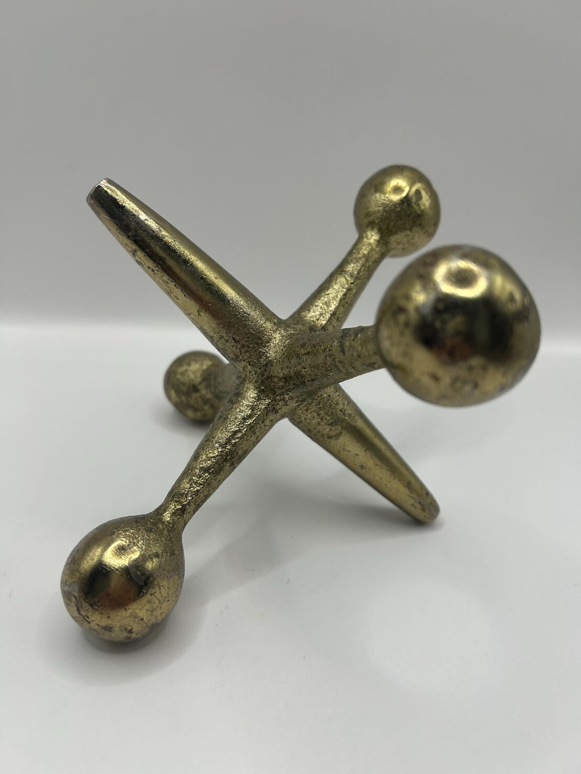 Vintage Mid Century Modern Heavy Brass Jack Sculpture, Bookend - Etsy