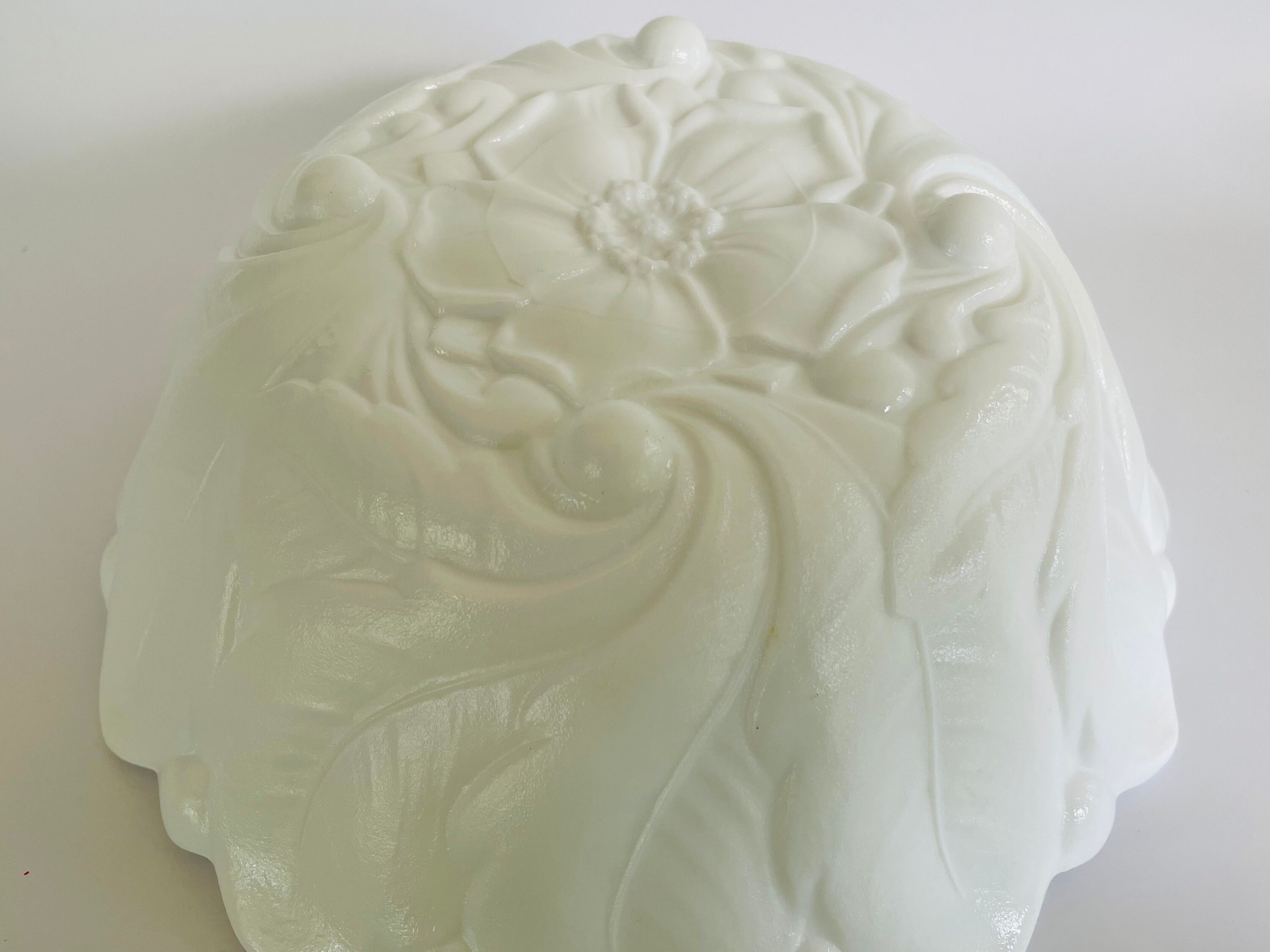 Vintage Indiana Glass Co. Milk Glass Wild Rose Pattern Footed Bowl ...