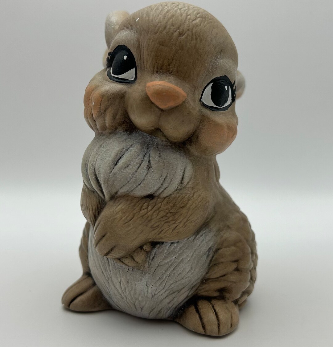 Vintage 1980 Ceramic Brown Bunny Rabbit Figurine, Vintage Ceramic Bunny ...