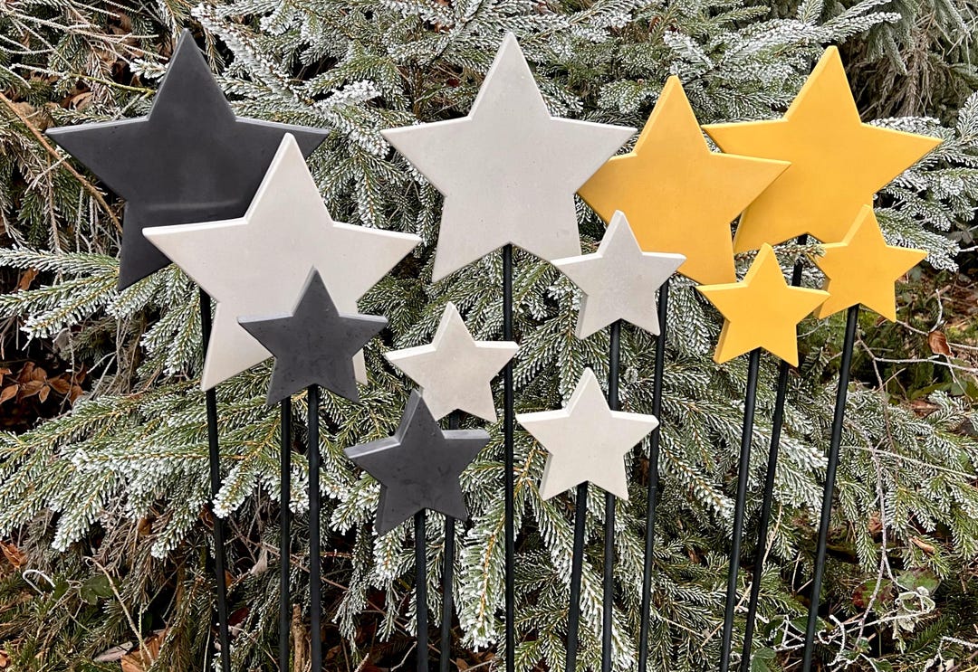 Garden Stakes | Star Stakes | Weathered Steel | Rust Decorations ...