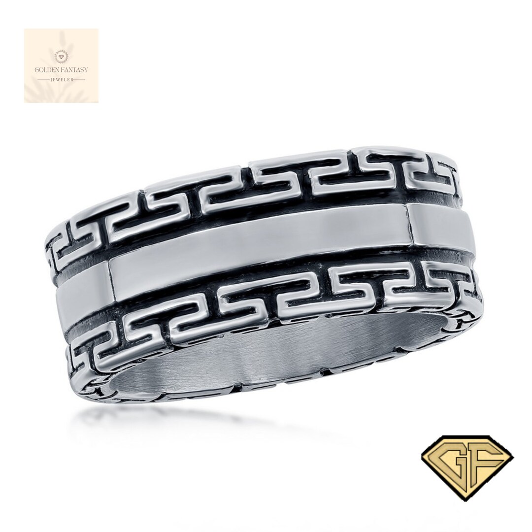 Greek Mythology Promise Ring Hellenic Mens Ring for Wedding - Etsy