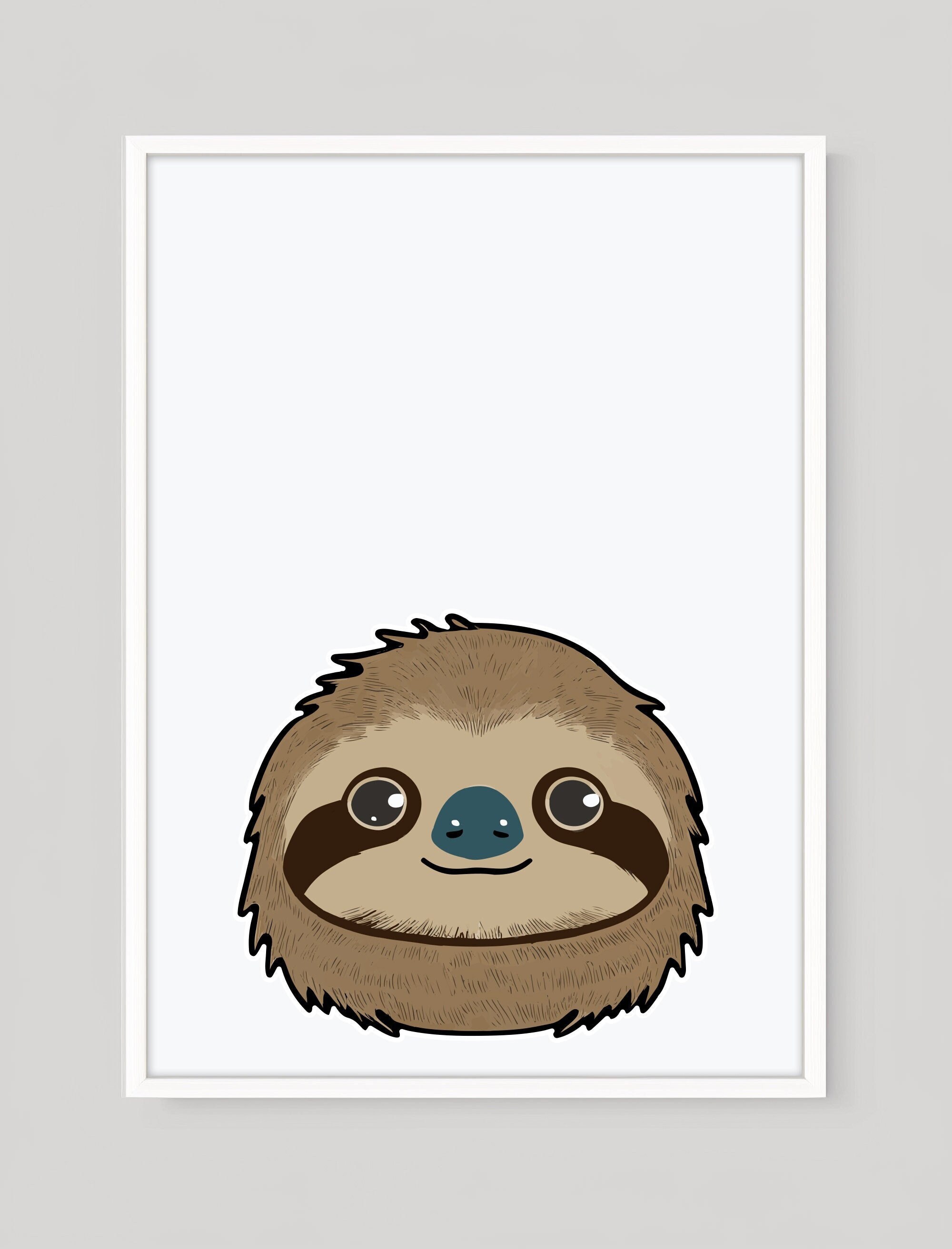 Sloth Face Illustration