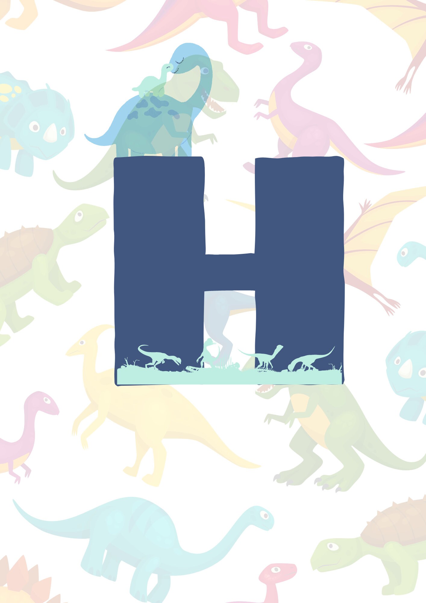 Dinosaur Alphabet Printable - Etsy