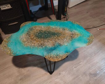 Custom Geode Inspired Coffee Table Resin Table Geode Art - Etsy
