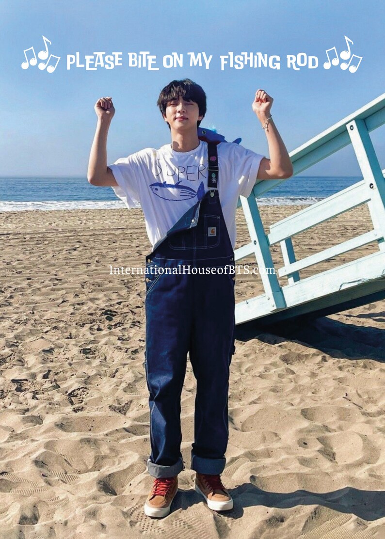 BTS Jin Super Tuna Set 2 Postcard Kim Seokjin Lyrics Fishing Bangtan ...