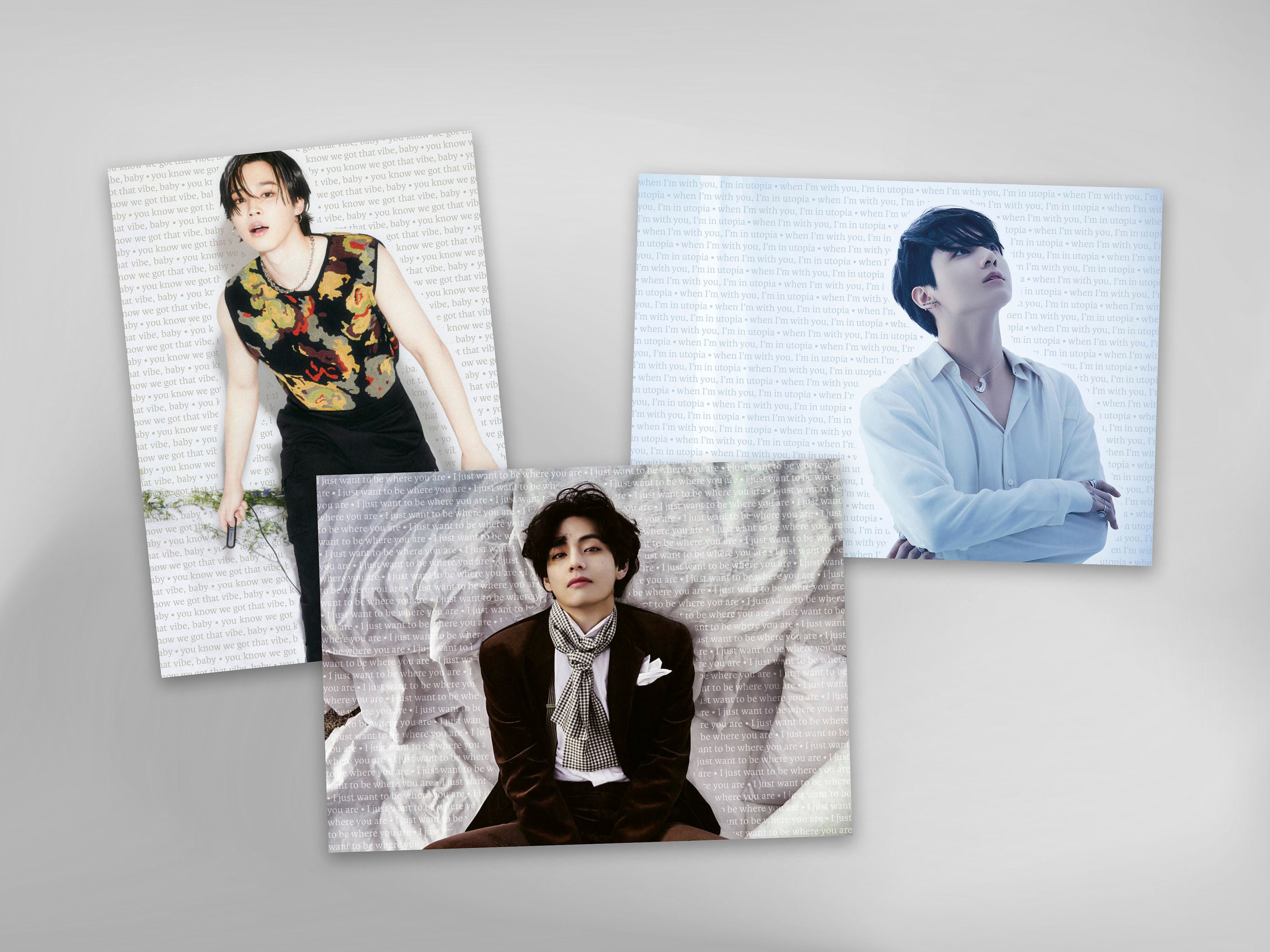 BTS Maknae Line 3 Postcard Set Lyrics Bangtan Mail Gift ARMY Fan Art ...