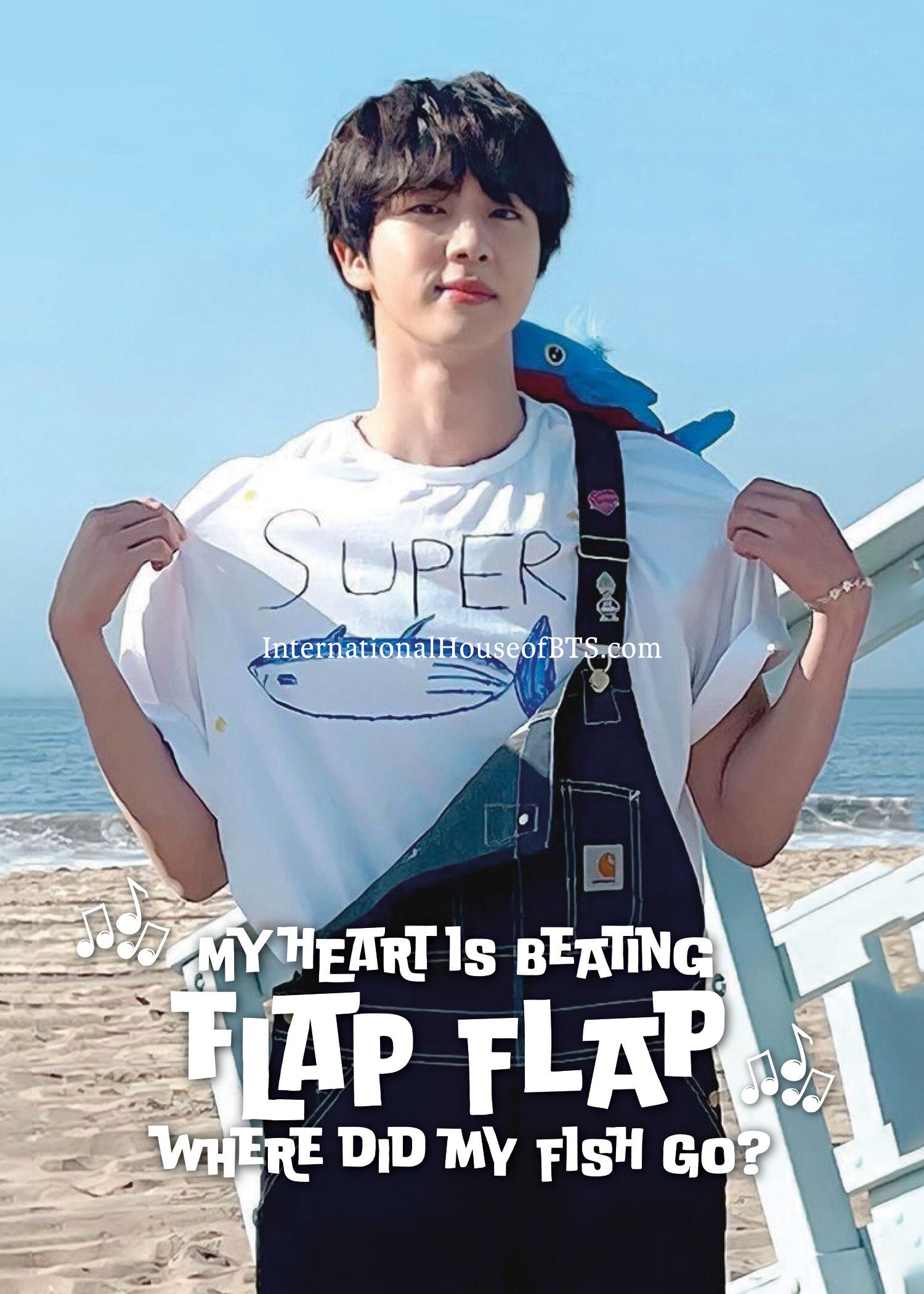 BTS Jin Super Tuna Set 2 Postcard Kim Seokjin Lyrics Fishing Bangtan ...