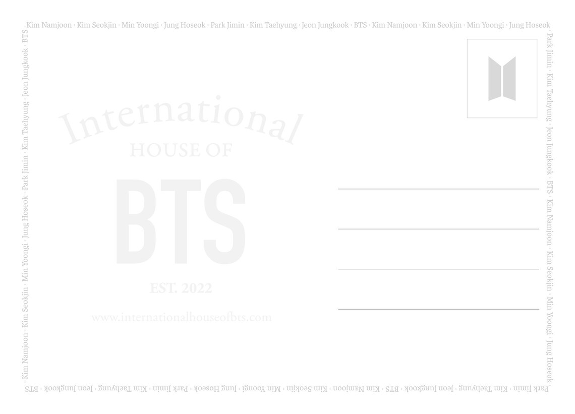 BTS Jung Kook Postcard JK X CK Seven Lyrics Bangtan Mail Gift for Army ...