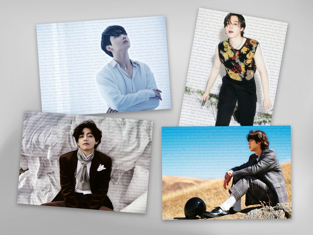 BTS Vocal Line 4 Postcard Set Lyrics Bangtan Mail Gift ARMY Fan Art ...