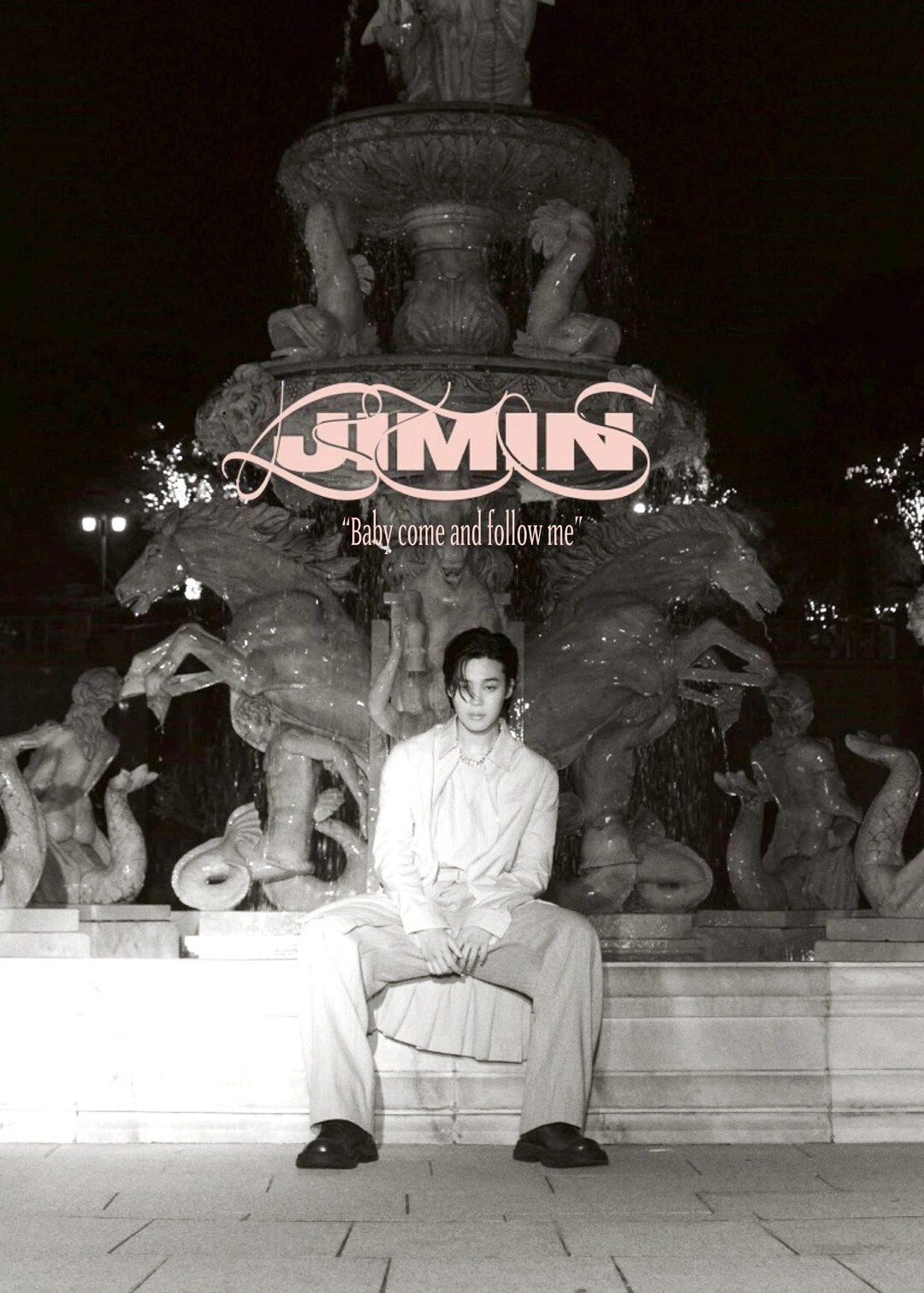 BTS Jimin Postcard Like Crazy Lyrics Fountain Lyrics Bangtan Mail Gift ...