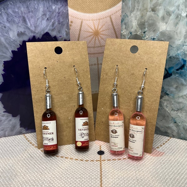Wine Bottle Earrings - Etsy