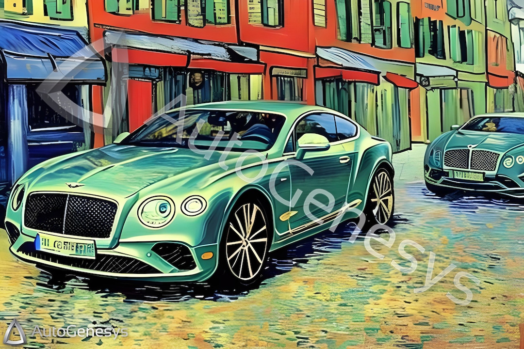 Bentley Digital Art, Car Poster, Garage Workshop Art, Car Wall Art, Car ...