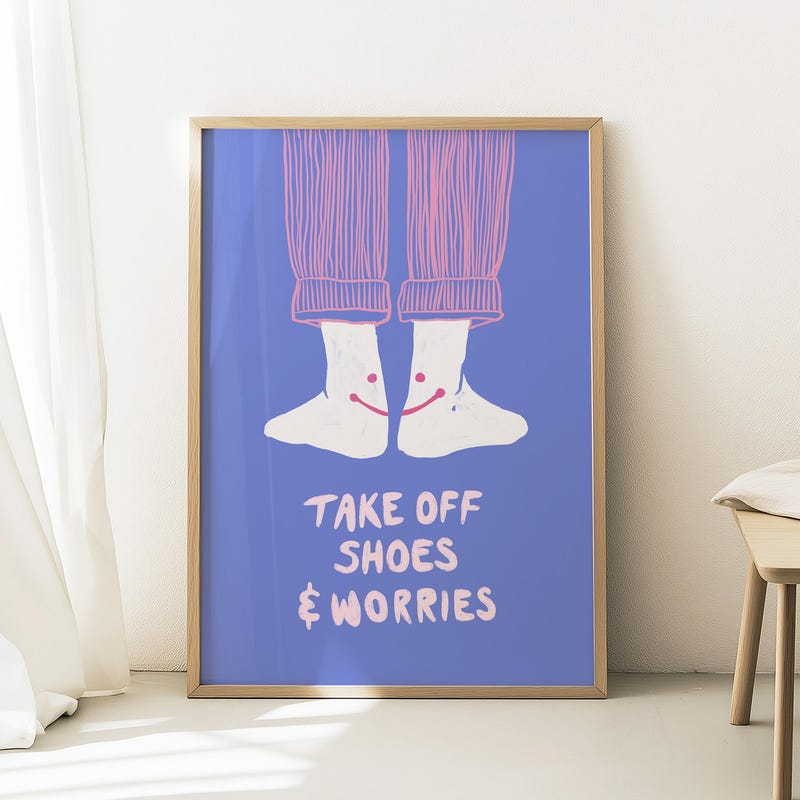 Take Shoes off Sign - Etsy