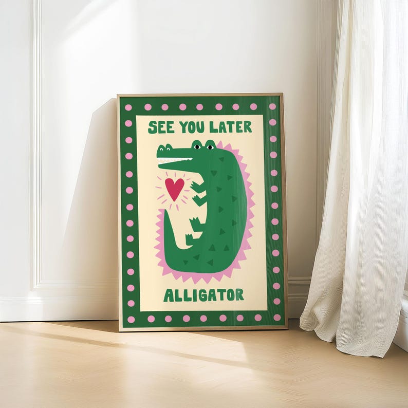 See You Later Alligator Print, Entryway Decor, Kids Room Art, Nursery ...