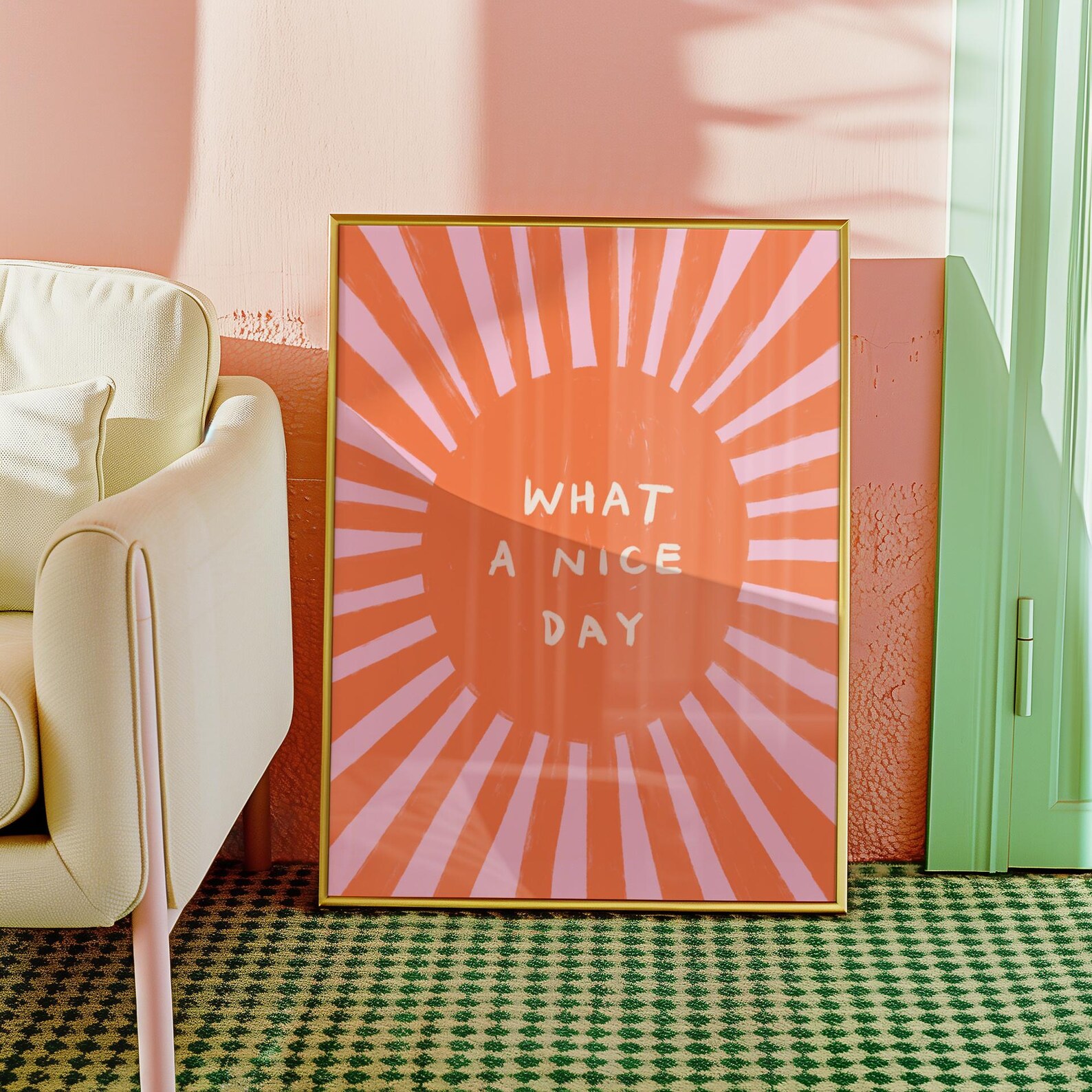 What A Nice Day Print, Sunrise Wall Art, Good Morning Poster, Pop Art ...