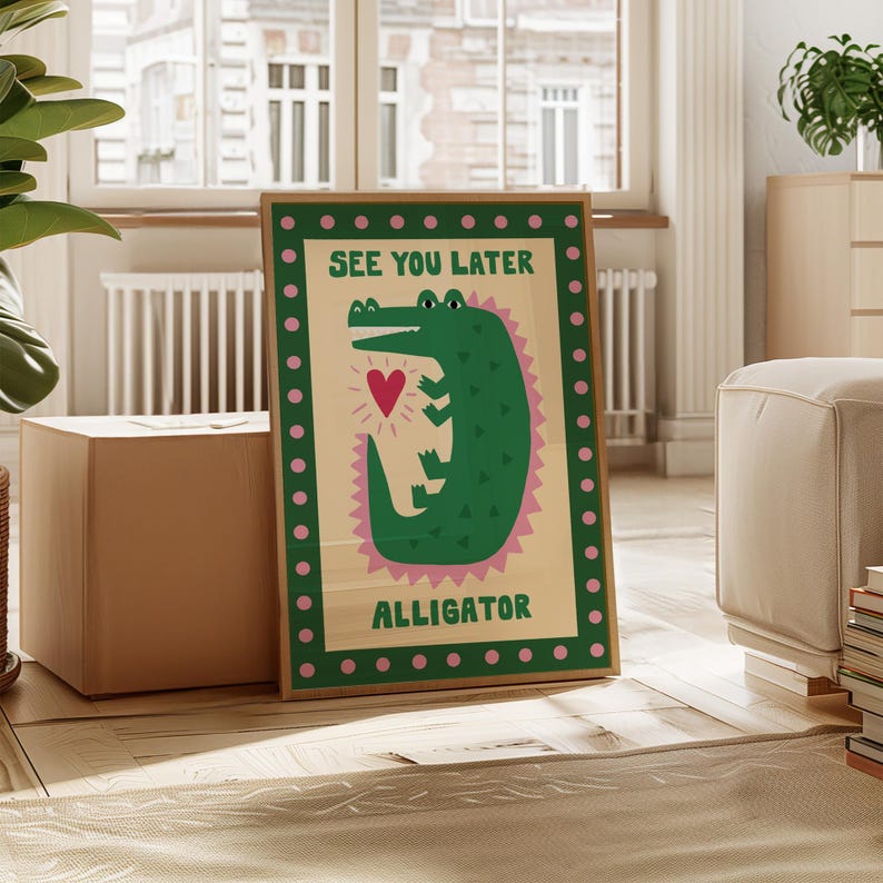 See You Later Alligator Print, Entryway Decor, Kids Room Art, Nursery ...