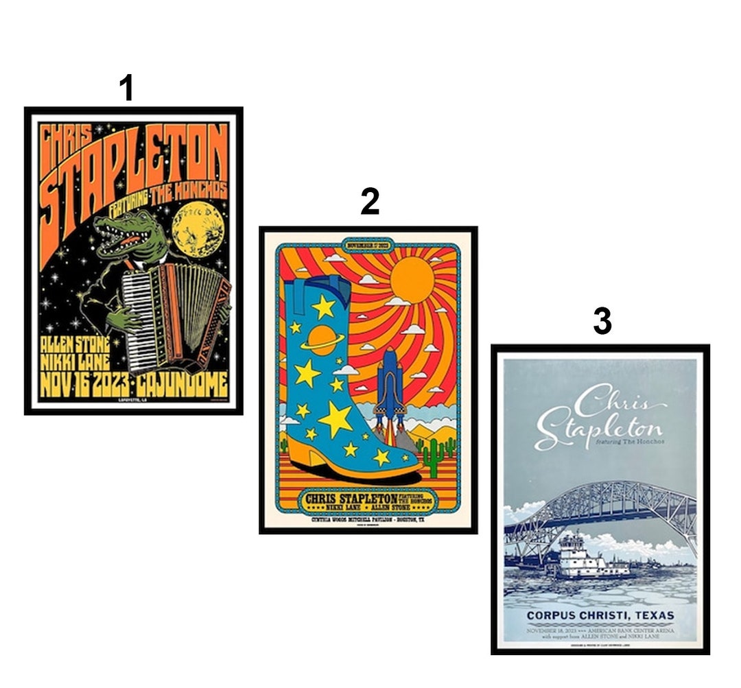 Custom Chris Stapleton Nov 18, 2023 American Bank Center Corpus Christi ...