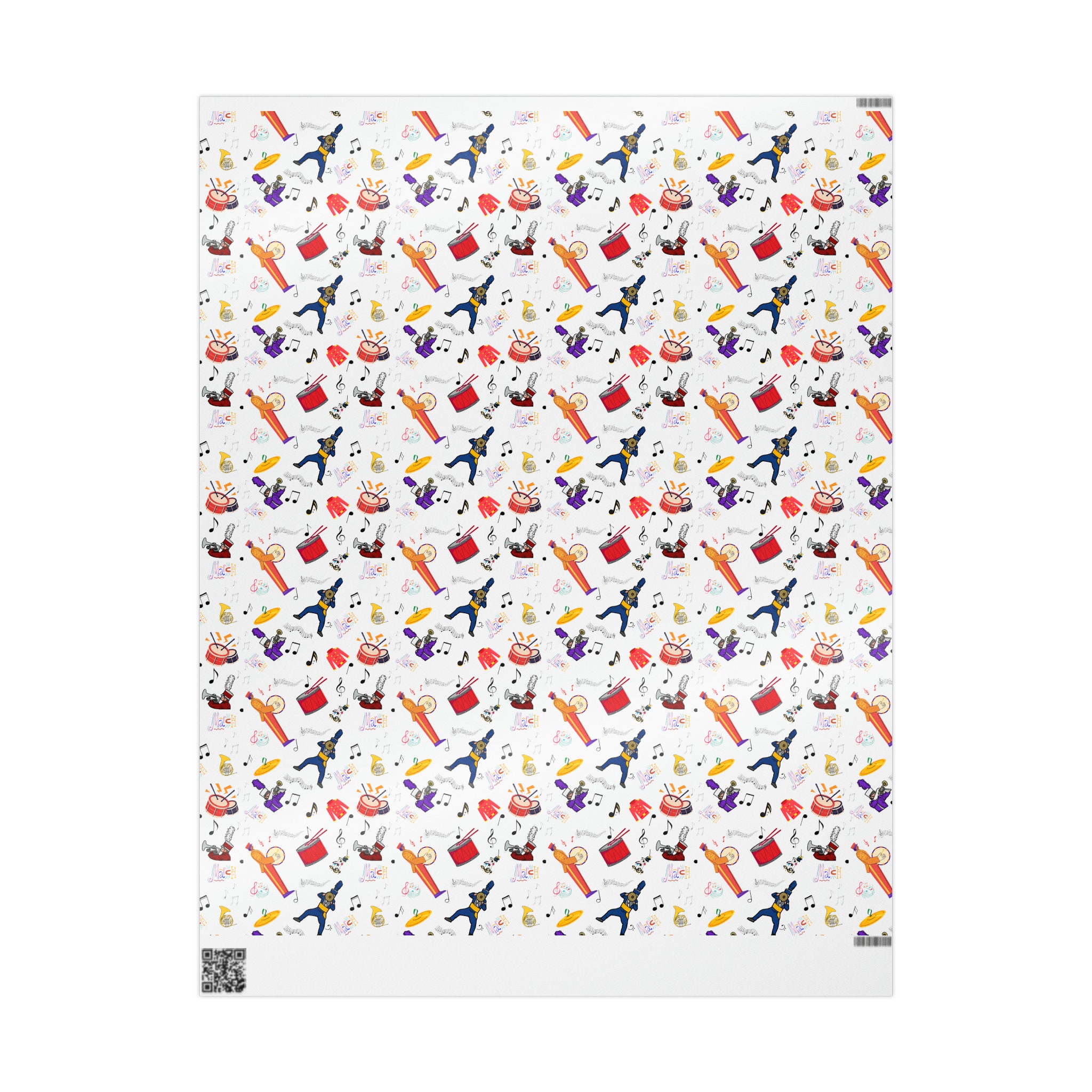 Marching Band Wrapping Paper, School Band Gift Wrap, Band Musician Gift ...
