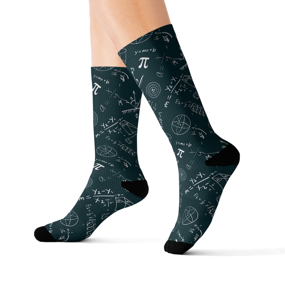 Math Equation Socks, Mathematician Socks, Math Teacher or Professor ...
