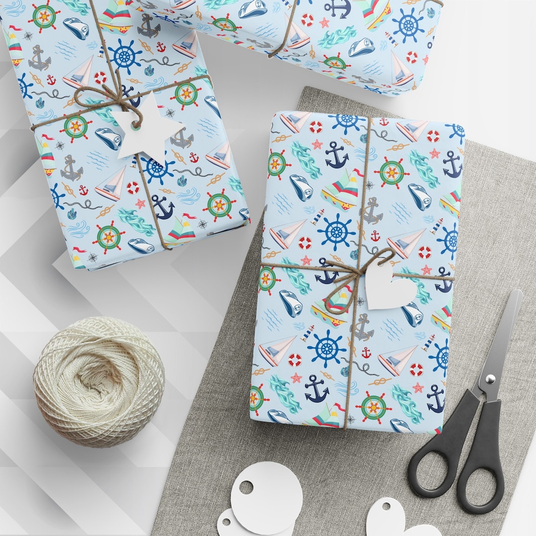 Sailing Wrapping Paper, Boating Gift Wrap, Sailing Gifts, Gift for ...