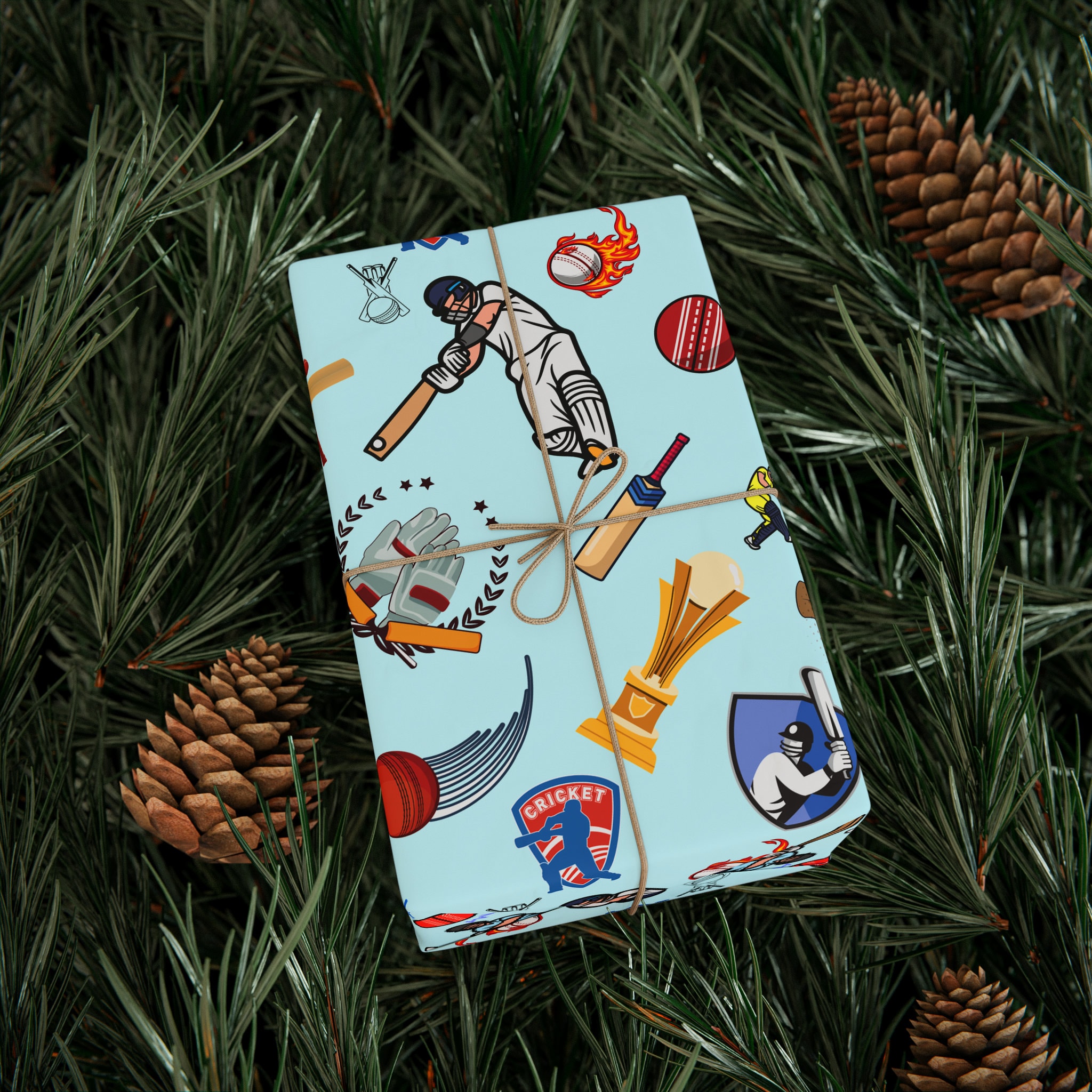 Cricket Gift Wrap, Cricket Player Wrapping Paper, Gift for Dad, Cricket ...