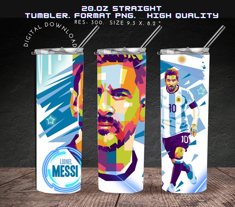 Messi Argentina Fifa 2022 Champions Tumbler WRAP Design for - Etsy