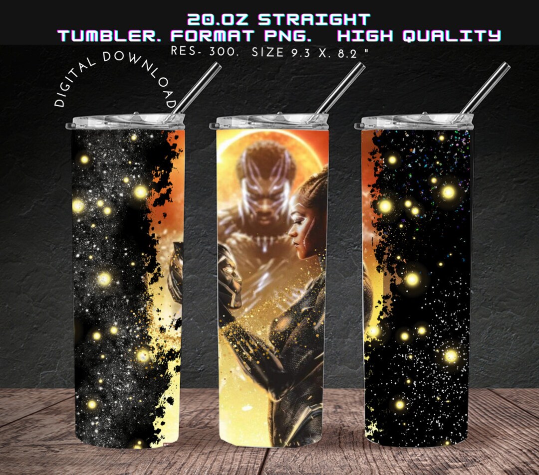 Wakanda Forever, Black Panther, Tumbler WRAP Design for Tumbler 20oz ...