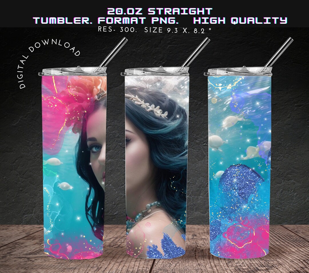 Katy Perry , Mermaid ,tumbler Wrap Design 20oz. Digital Download PNG - Etsy