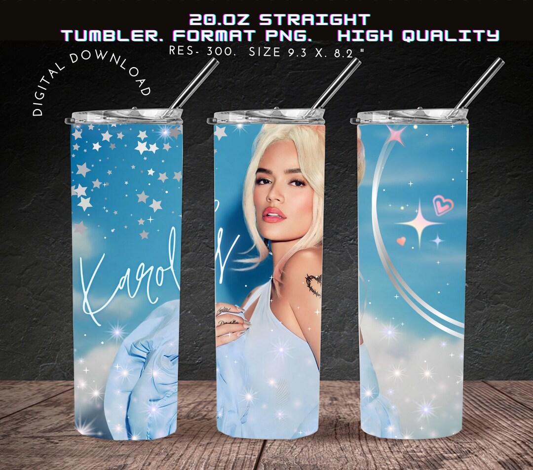 Karol G , Karol G Pelo Rosado, Bichota, Tumbler Wrap Design 20oz ...