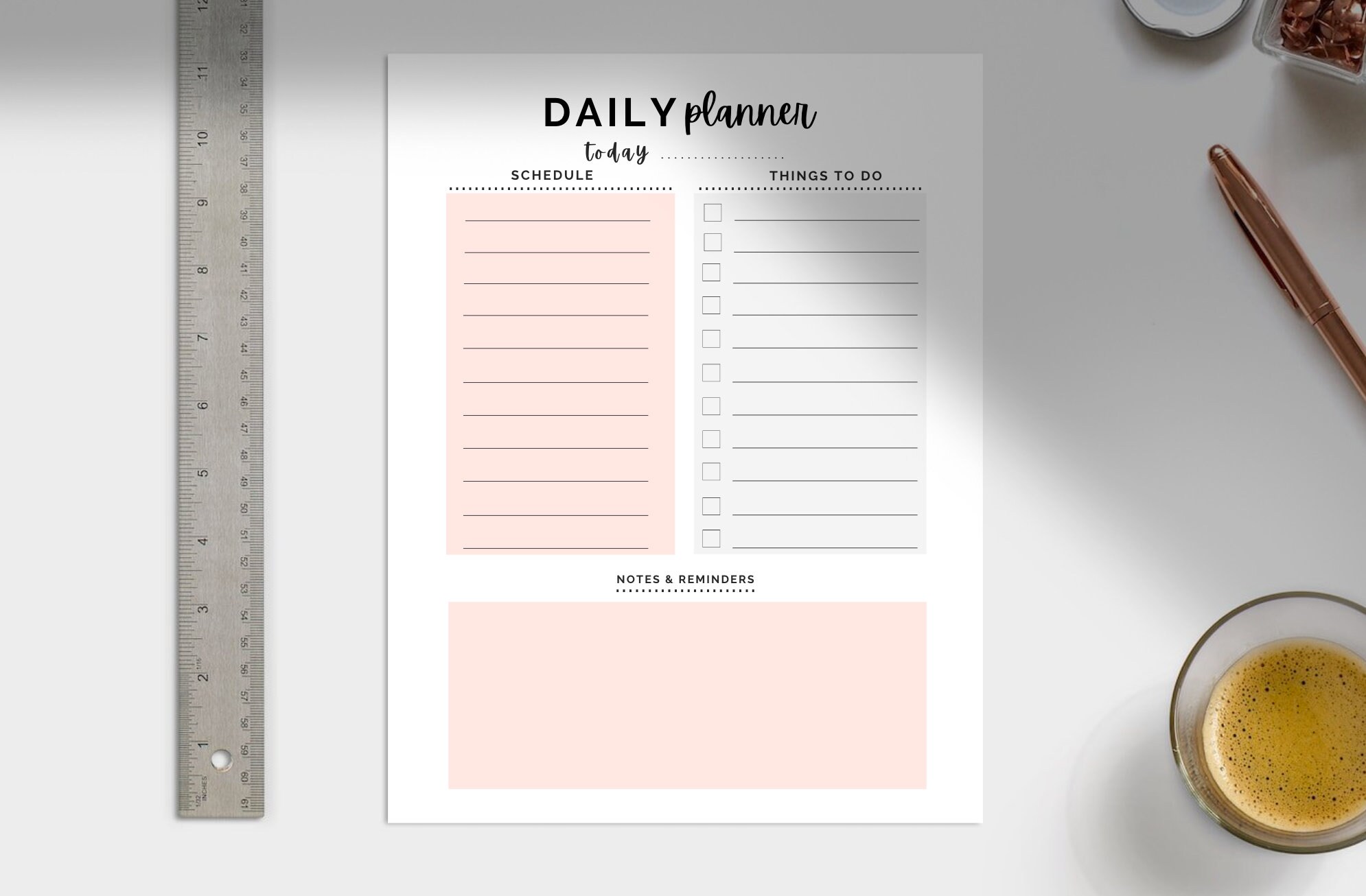 Daily, Weekly, Monthly Fillable Planner, Chore Chart and Weekly Menu ...