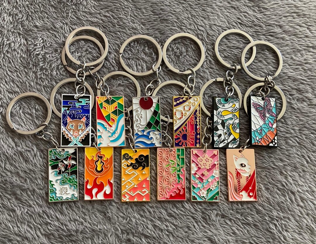 High Quality Demon Slayer: Kimetsu No Yaiba Metal Pendants Key Chain ...