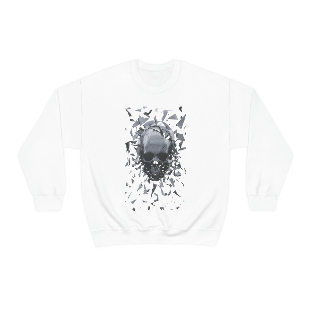 Skull Shatter, Goth Design, Skeleton Art, Unisex Heavy Blend Crewneck ...